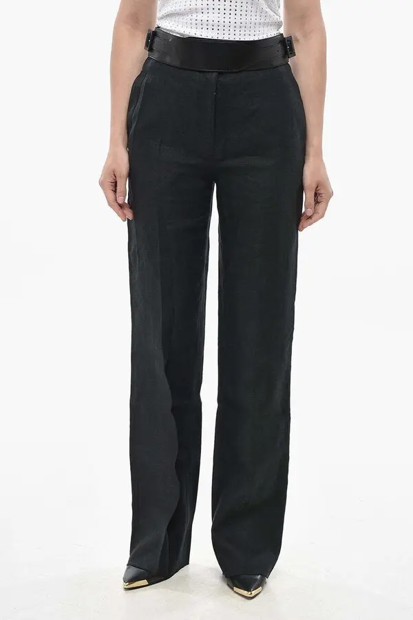 FERRAGAMO High-rise Flat-front Pants