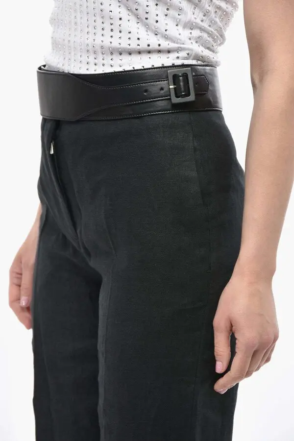 FERRAGAMO High-rise Flat-front Pants
