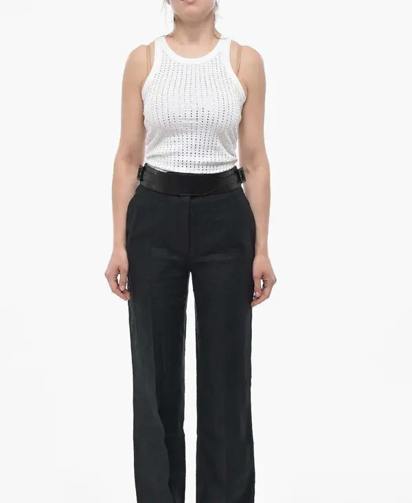 FERRAGAMO High-rise Flat-front Pants