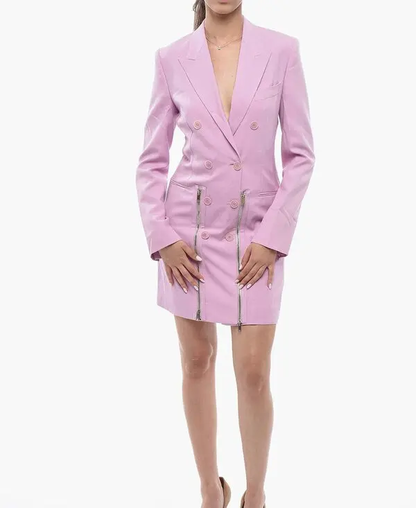 Stella McCartney Long-sleeve Front-zip Blazer Dress