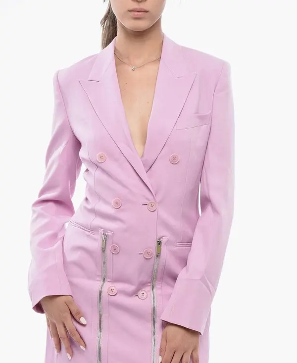 Stella McCartney Long-sleeve Front-zip Blazer Dress