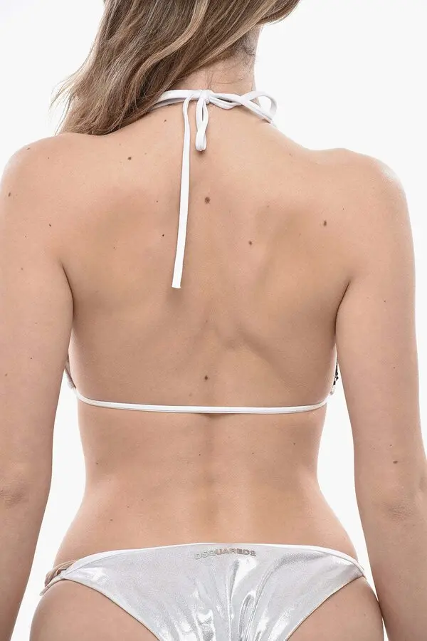 Dsquared2 Metallic Halterneck Bikini Top
