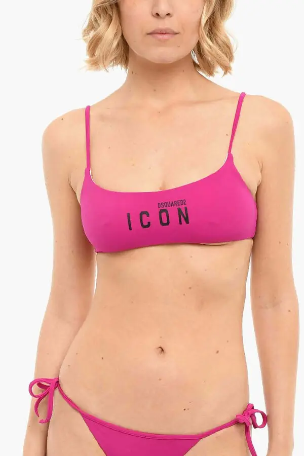 Dsquared2 Icon Printed Bikini Top