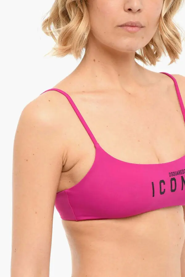 Dsquared2 Icon Printed Bikini Top