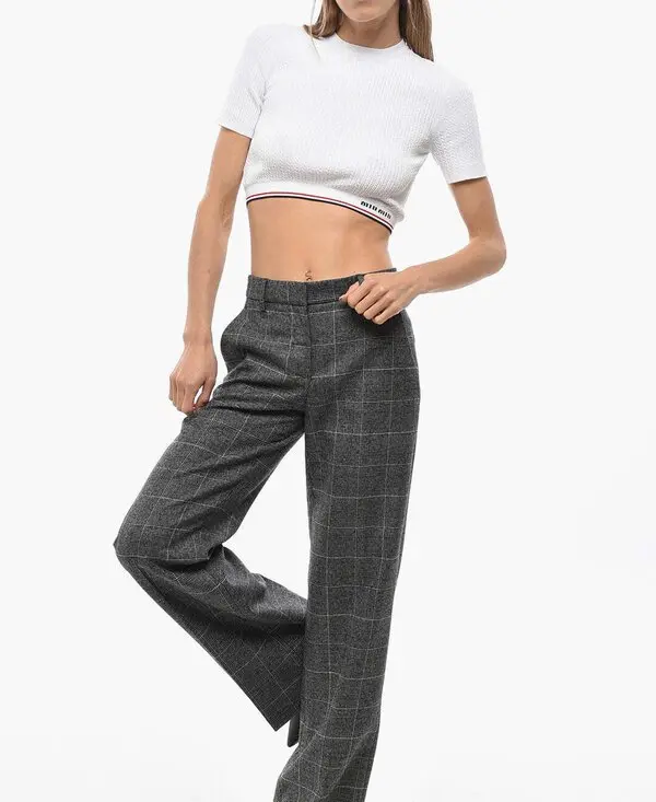 True Royal Nadya District Check Trousers
