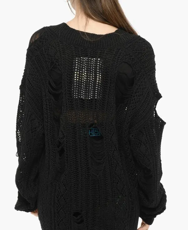 RAMAEL Maxi V-neck Top