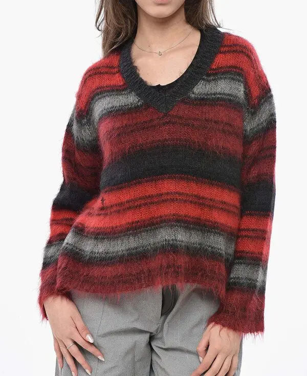 Dior Unbalanced Striped Sweater