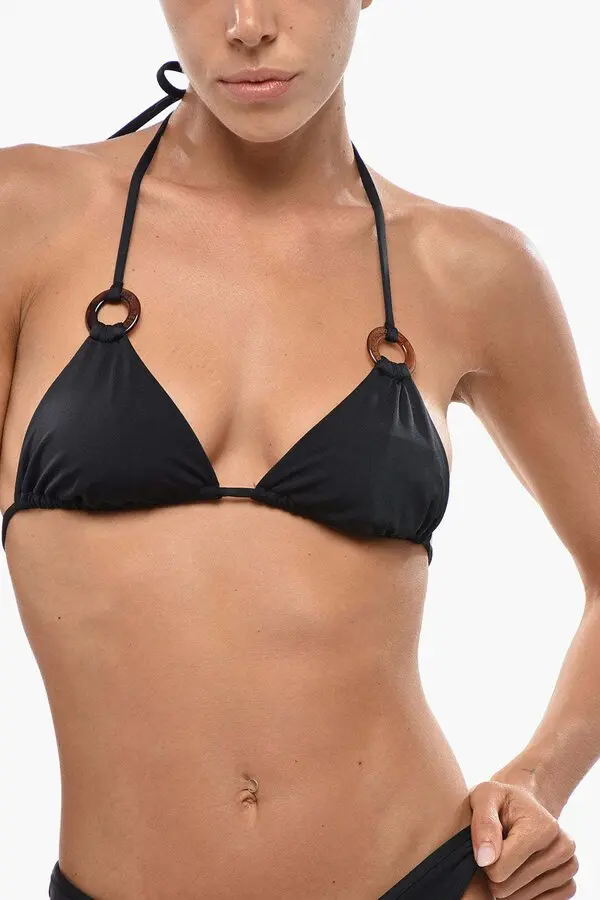 Dsquared2 Triangle Bikini Top With Logo Rings
