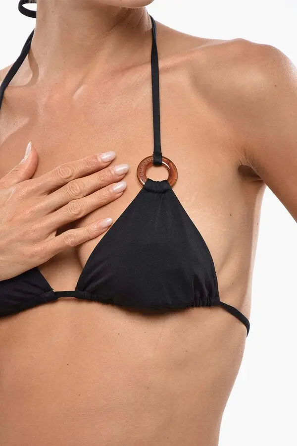 Dsquared2 Triangle Bikini Top With Logo Rings