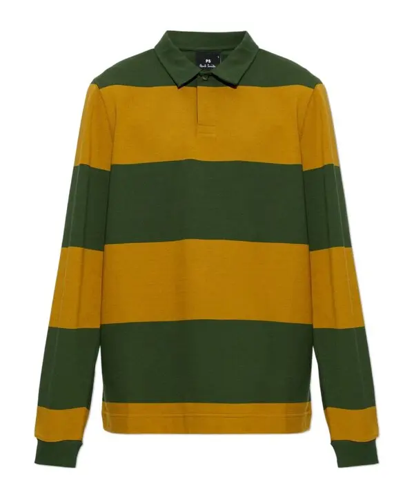 Paul Smith Striped Long Sleeve Polo Shirt