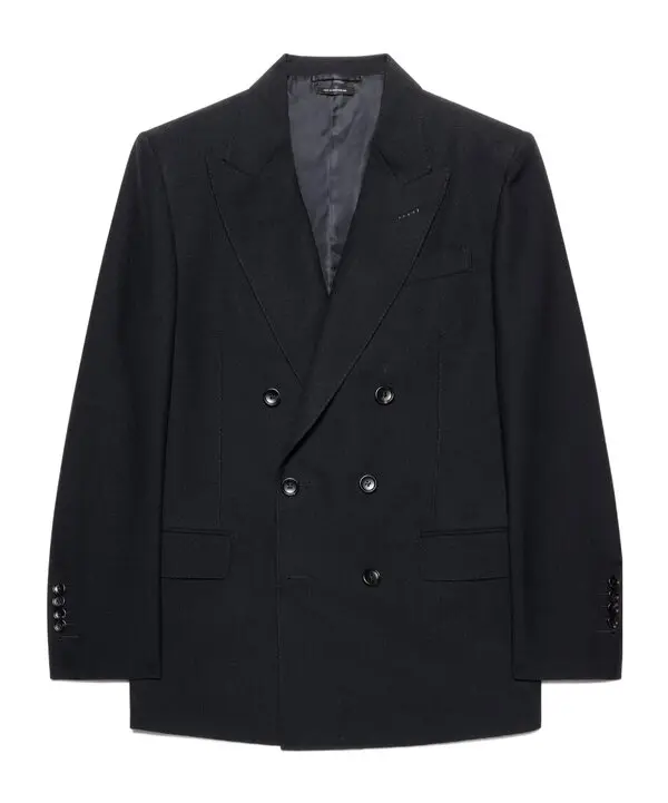 TOM FORD 3 Ply Fresco Colbert Jacket - Black