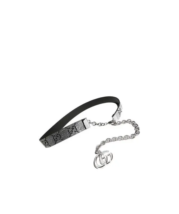 Gucci Thin Chain Belt With Double G Charm