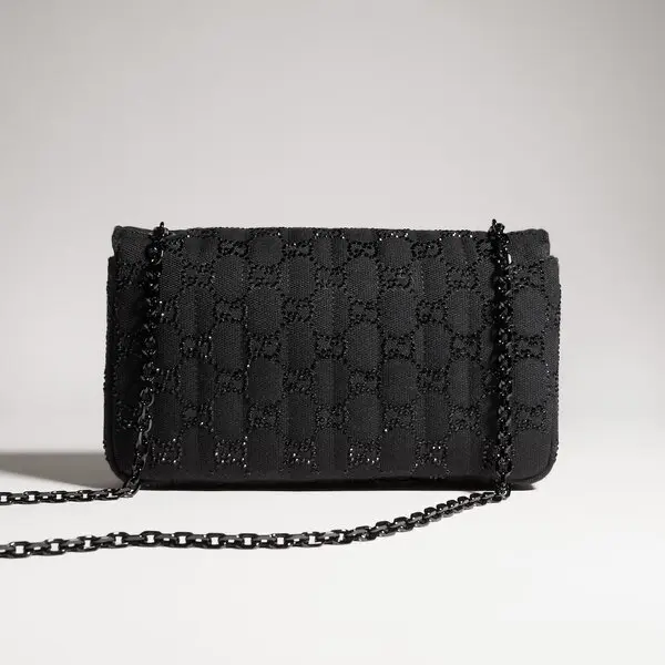 Gucci Jetset Gg Marmont Crystal Small Shoulder Bag