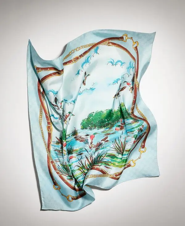Gucci Printed Silk Twill Carr