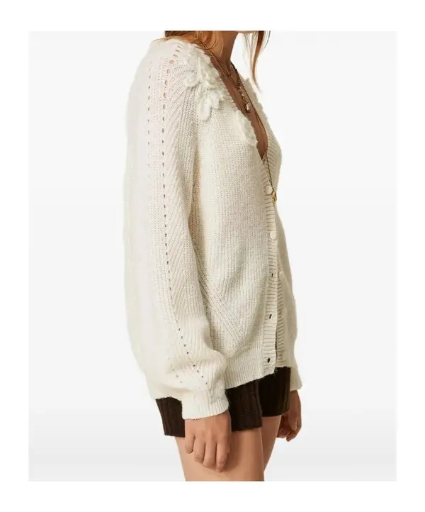 TWINSET Floral Appliqué Cardigan