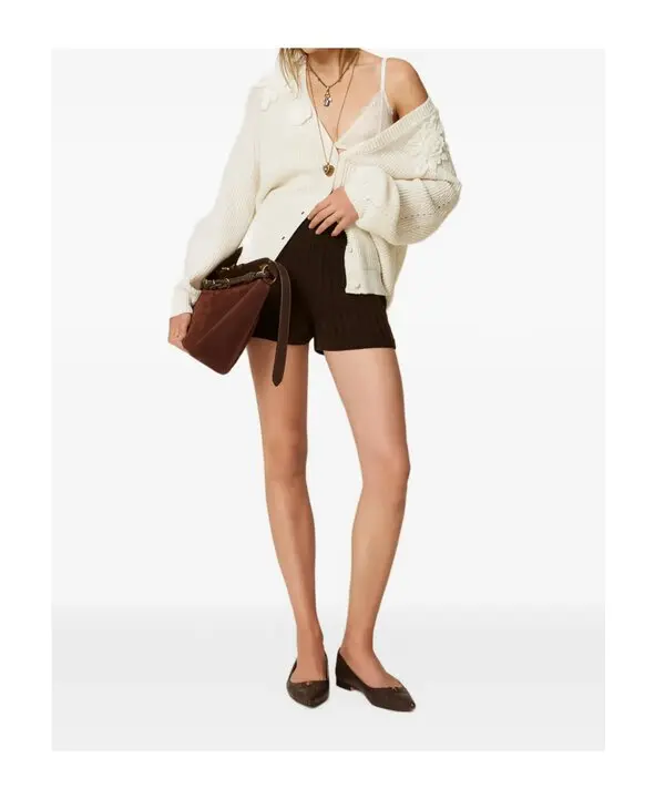 TWINSET Floral Appliqué Cardigan