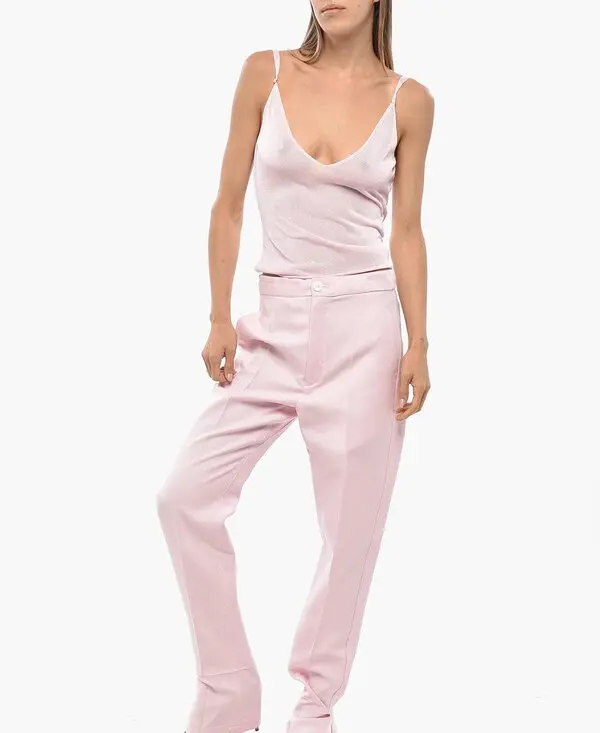 SETCHU Button-hem Tailored Trousers