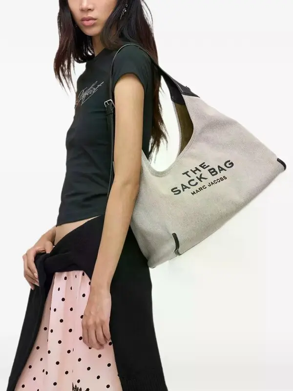 Marc Jacobs The Leather-trim Canvas Belted Sack Bag Tote Bag