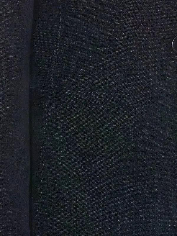 RUE DU BAC Double-breasted Denim-effect Blazer