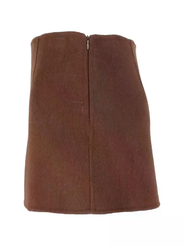 Ermanno Scervino High-waisted Wool-blend Mini Skirt