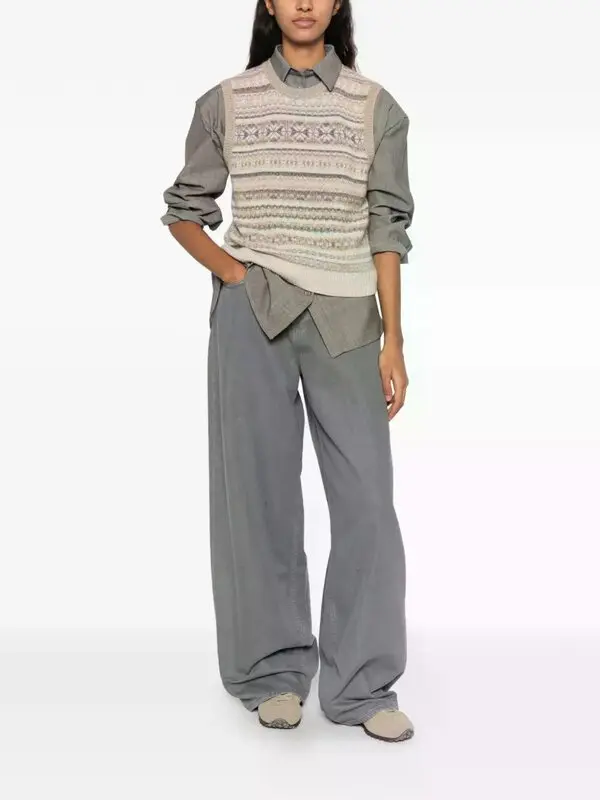 Eric Bompard Fair Isle Sleeveless Vest
