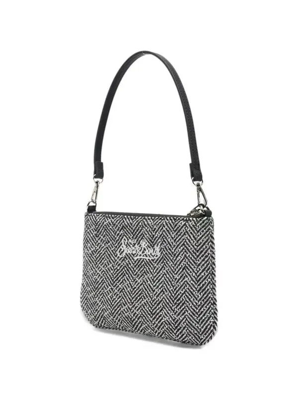 MC2 SAINT BARTH Mini Parisienne Herringbone-knit Clutch Bag