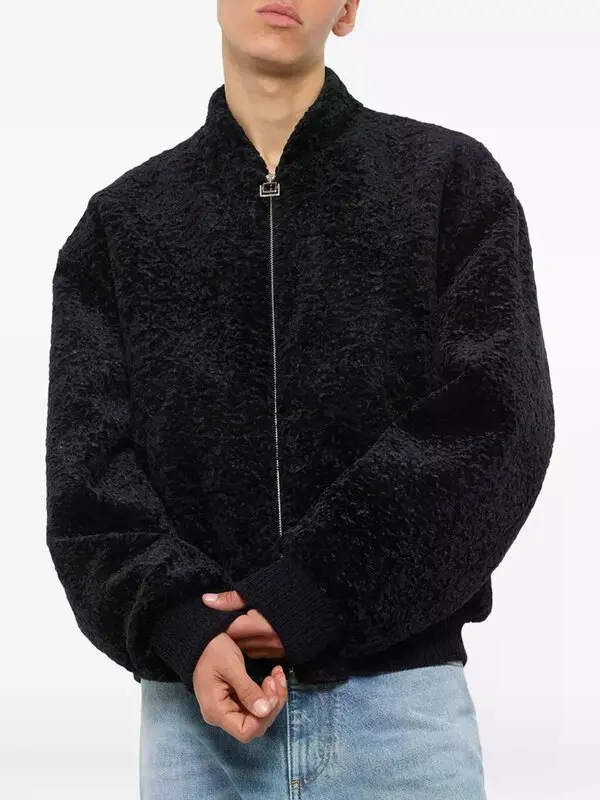 WOOYOUNGMI Textured Bomber Jacket
