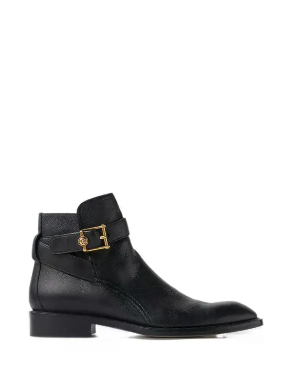 Versace Primo Leather Ankle Boots