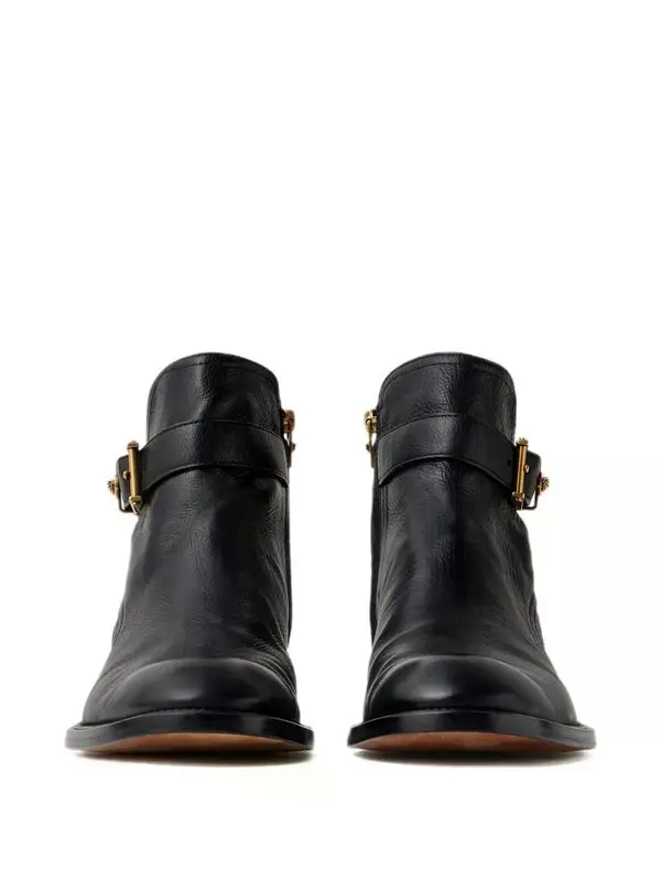 Versace Primo Leather Ankle Boots