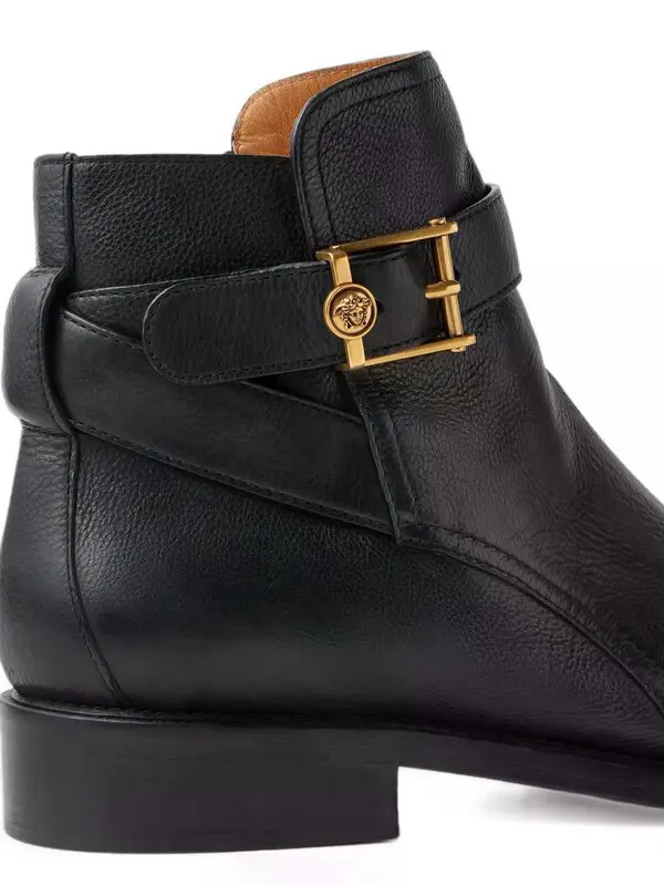 Versace Primo Leather Ankle Boots