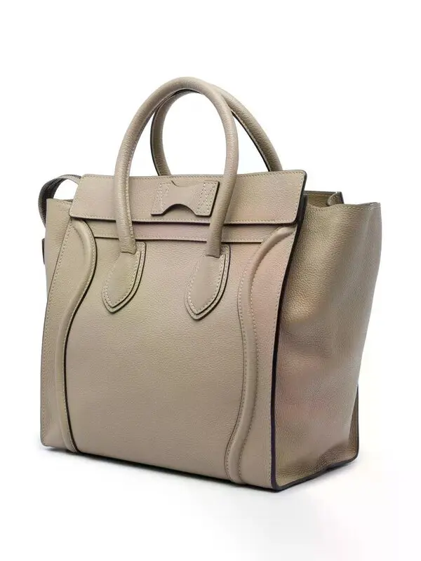 Celine 2012 Mini Drummed Calfskin Luggage Tote Bag
