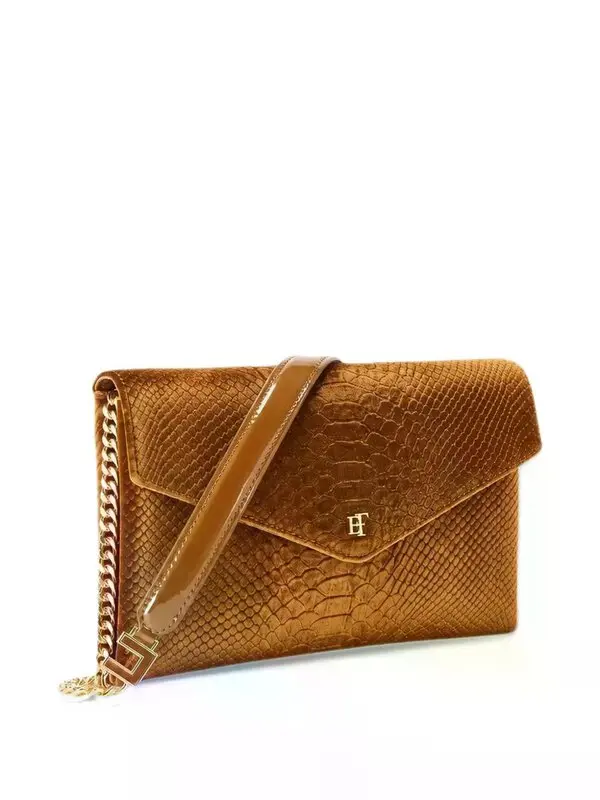Elisabetta Franchi Snakeskin-effect Envelope Tote Bag