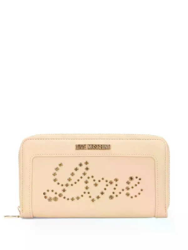 Moschino Eyelet-embellished Logo-plaque Wallet
