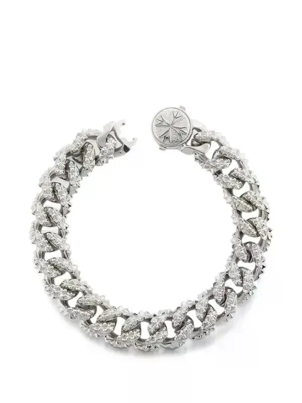Emanuele Bicocchi Engraved Curb-link Chain Bracelet