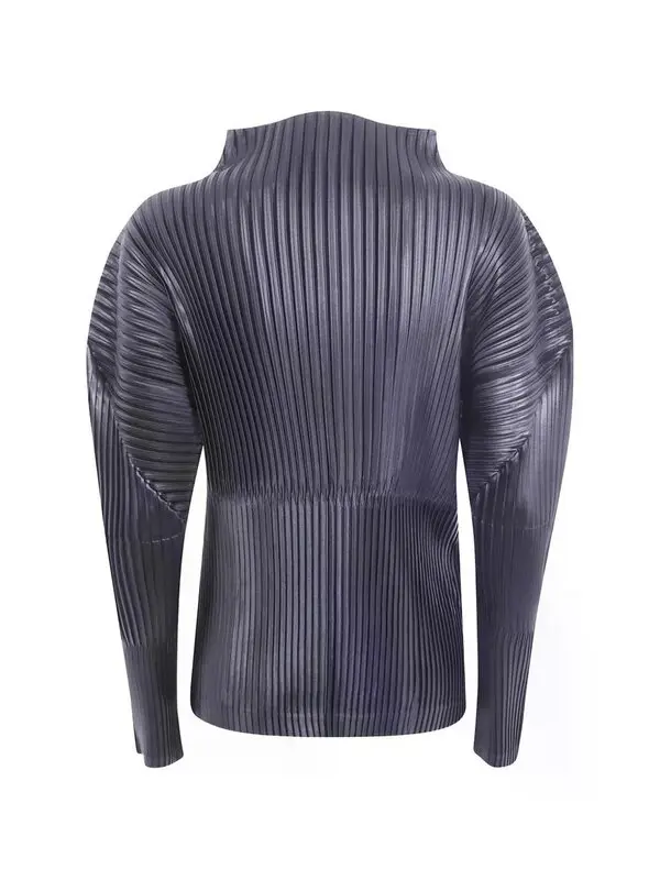 Issey Miyake Pleated Mock-neck Top