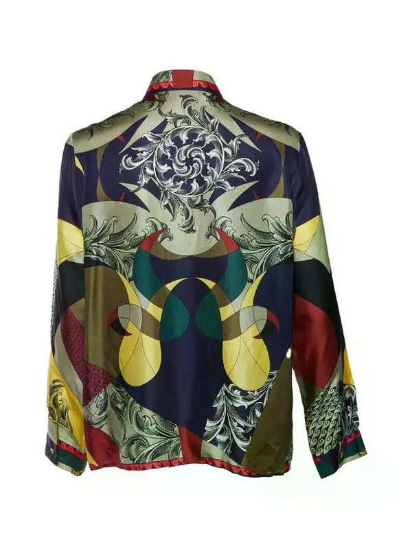 Versace Baroque-print Long-sleeve Shirt