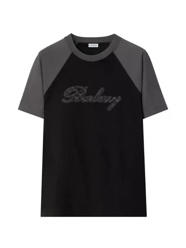 Burberry Logo-embroidered T-shirt