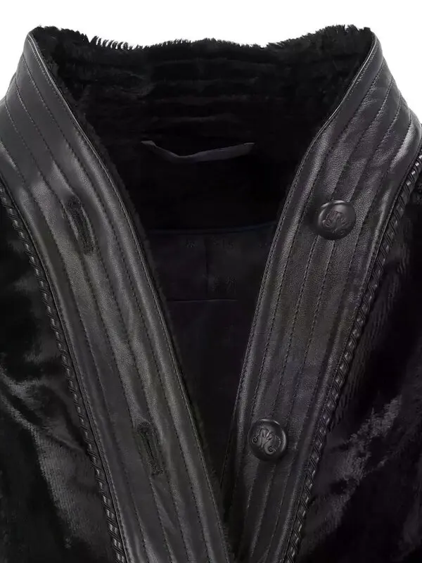 BLAZÉ MILANO Joya Coiba Leather-trimmed Jacket