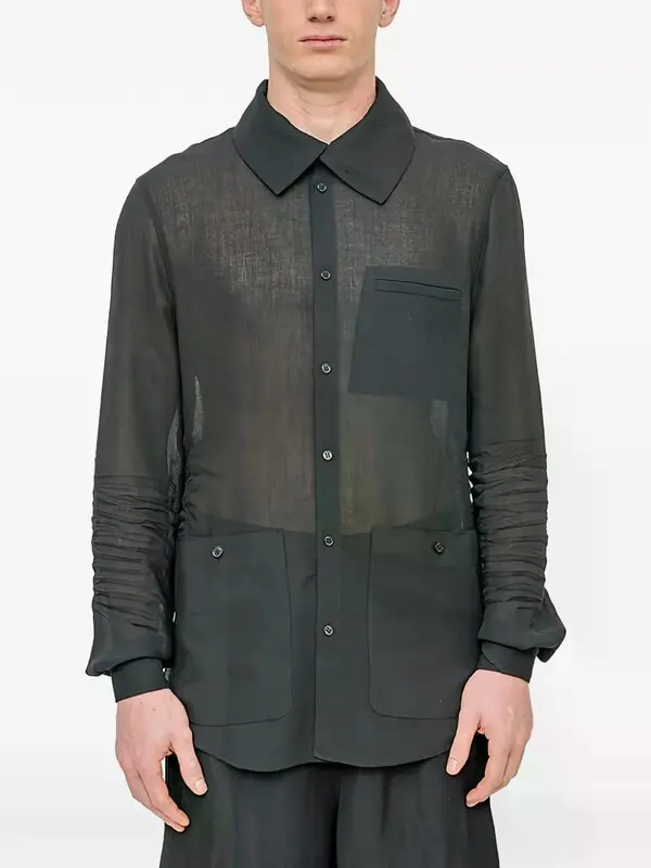 SONGZIO Weld High-neck Sheer Shirt