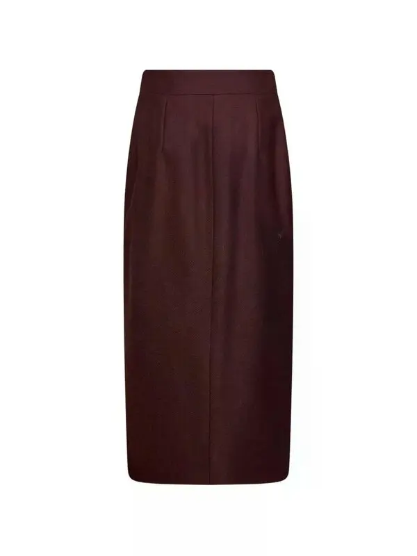 Tagliatore Wrap-front Virgin-wool Midi Skirt