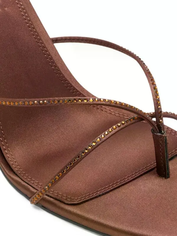 Femme La Sicilian Crystal-embellished Mules