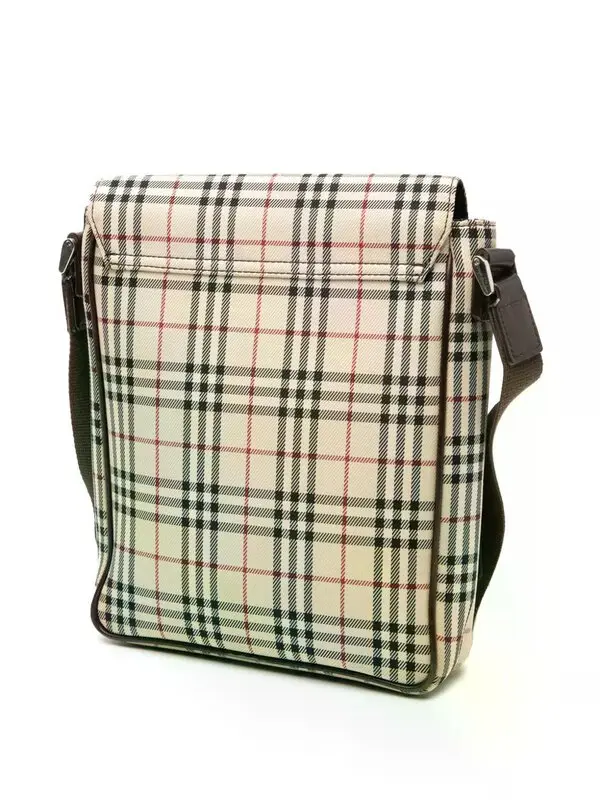 Burberry 2000-2017 House Check Canvas Flap Crossbody Bag