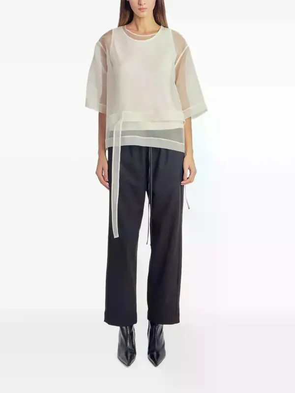 IRINA SCHROTTER Trinity Oversized-fit Silk Organza Top - White