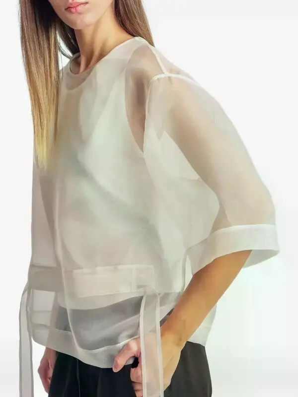 IRINA SCHROTTER Trinity Oversized-fit Silk Organza Top