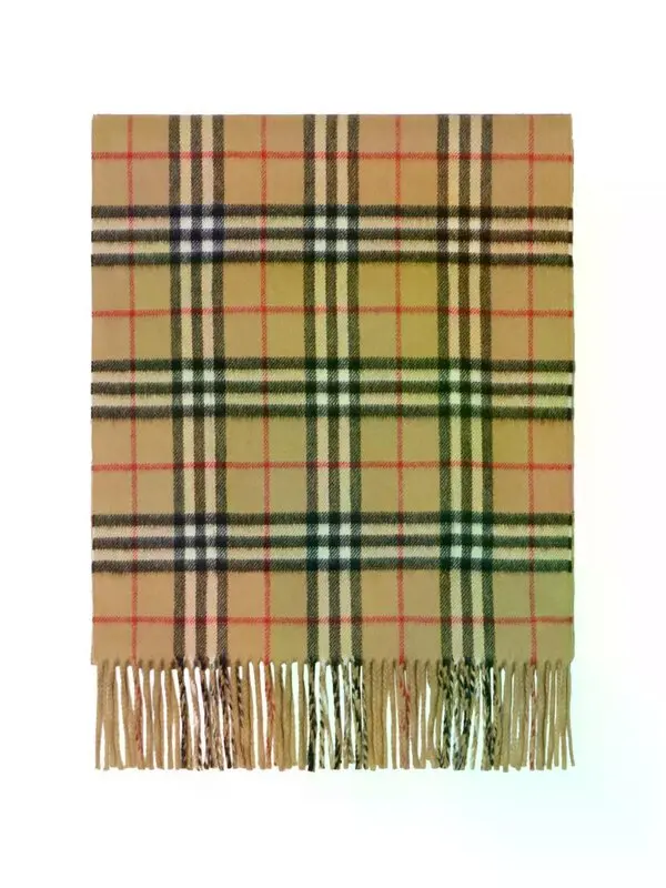 Burberry Reversible Wool Cashmere Pocket Scarf - Neutrals