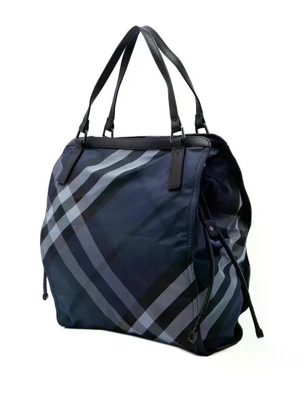 Burberry 2000-2017 Supernova Check Nylon Buckleigh Tote Bag