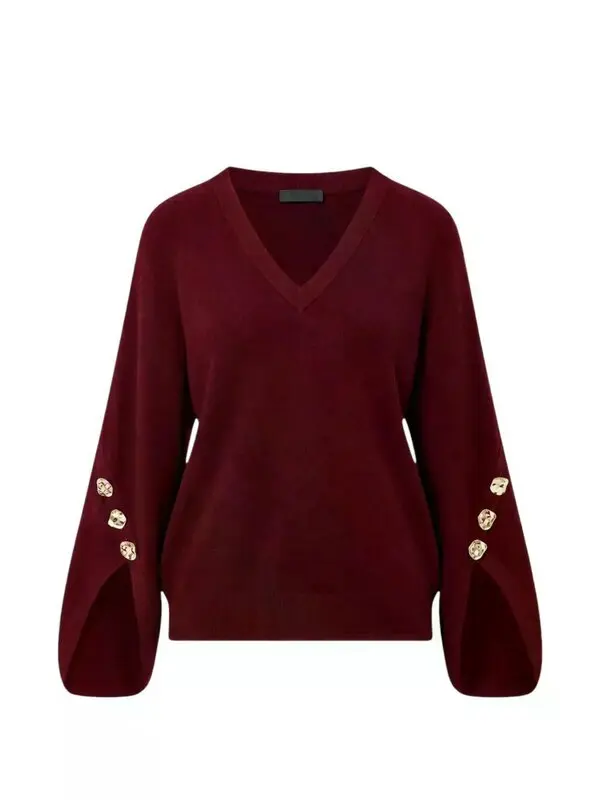 Liu Jo Button-detail V-neck Sweater
