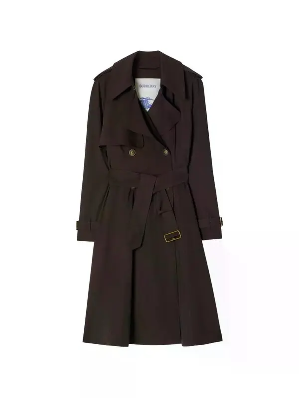 Burberry Long Wool Pembury Trench Coat - Brown