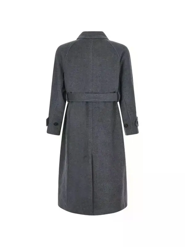 DUNST Belted Long-sleeve Coat