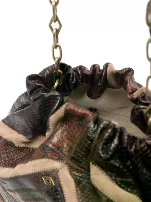 Ba&sh Snakeskin-effect Patchwork Shoulder Bag